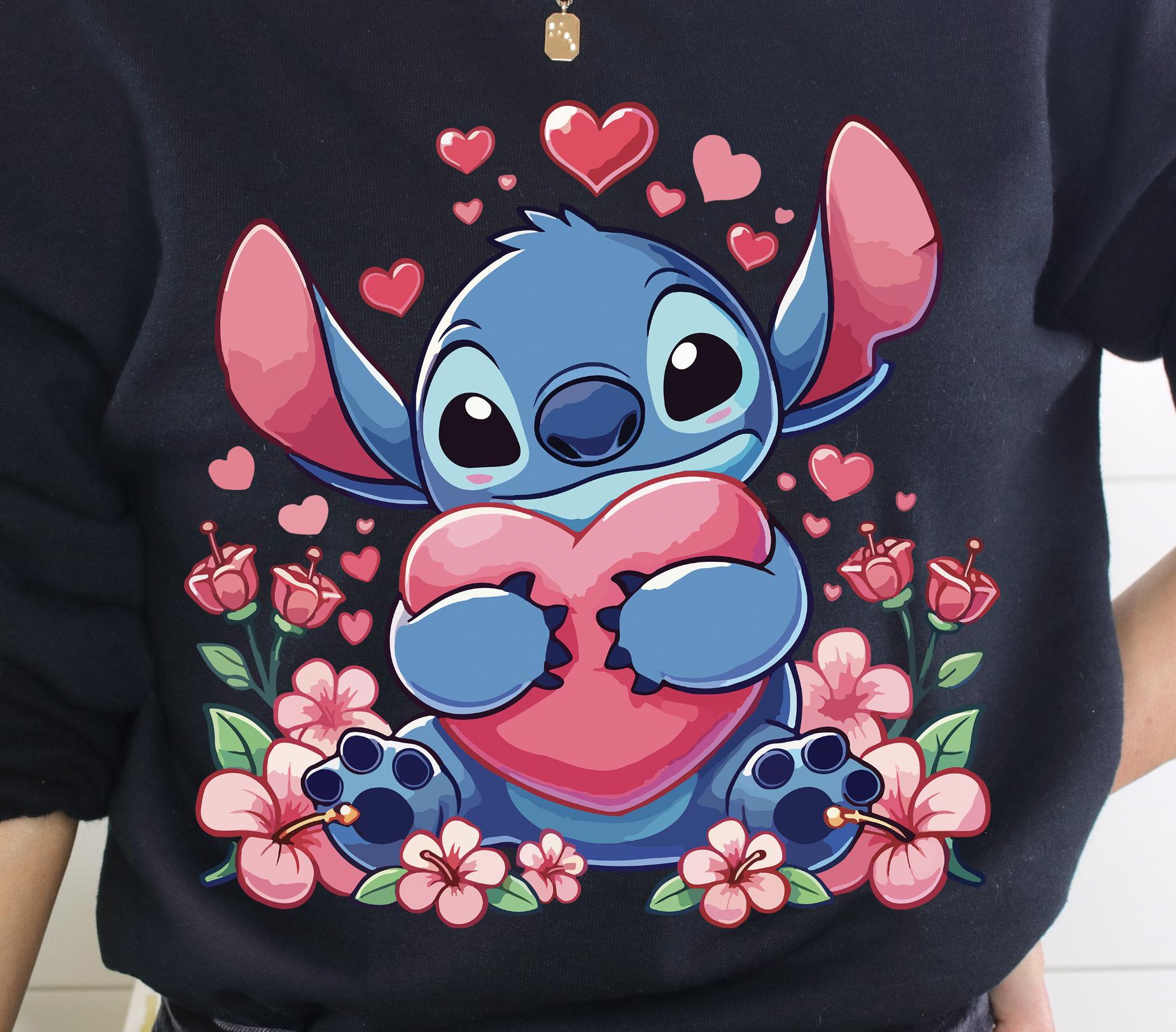 Stitch in Love Clipart, Stitch Digital Download, Stitch Heart ...