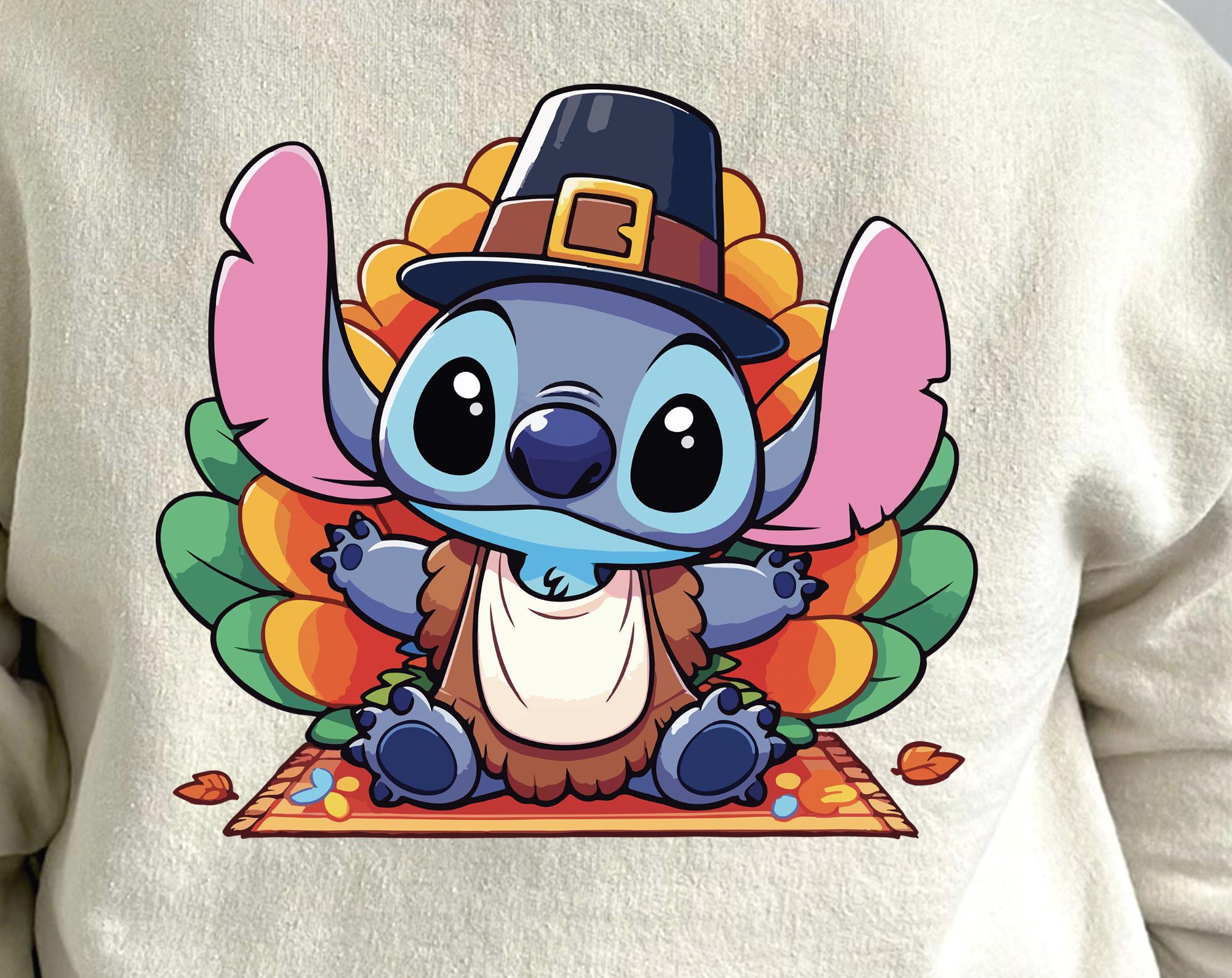 Cute Stitch Turkey Thanksgiving Pilgrim Digital Design PNG - Etsy