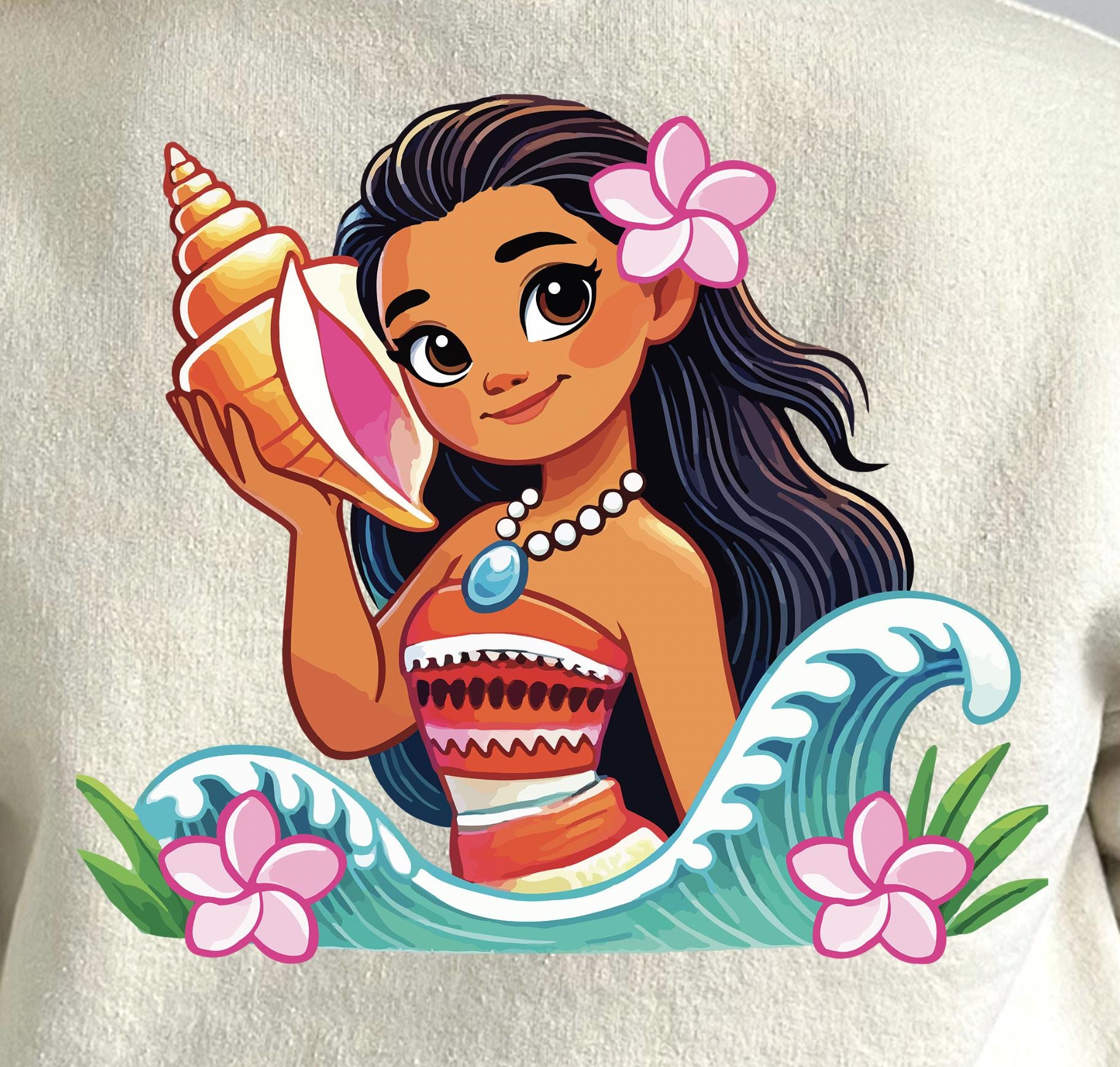Moana Clipart, Moana Png, Moana With Shell, Moana With Flowers, Moana ...