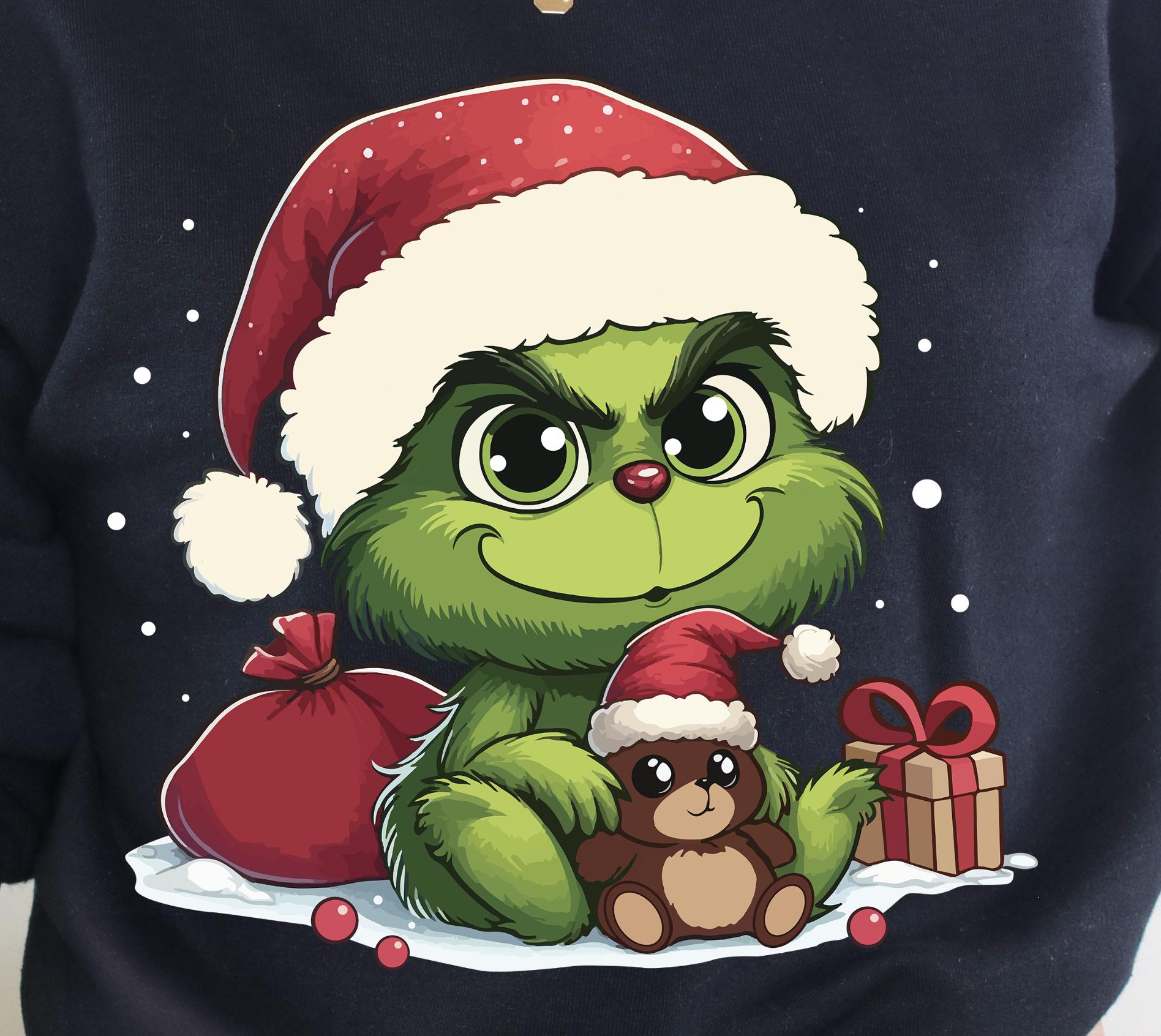 Cute Baby Grinch Christmas as Santa Gifts Holiday Digital Download ...