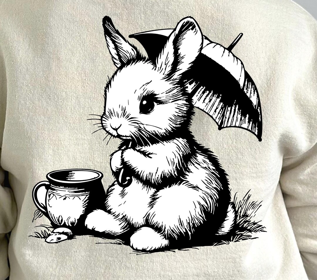 Peter Rabbit Svg Png, Spring Rabbit Png, Tea Party Rabbit Svg, Bunny ...