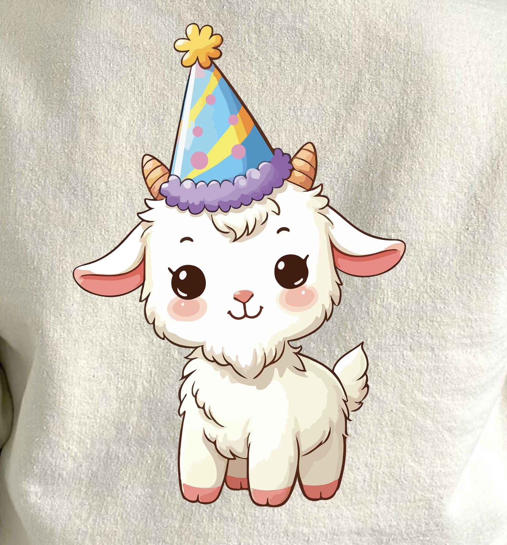 Birthday Goat, Happy Goat Png, Goat Digital Download, Cute Goat Digital ...