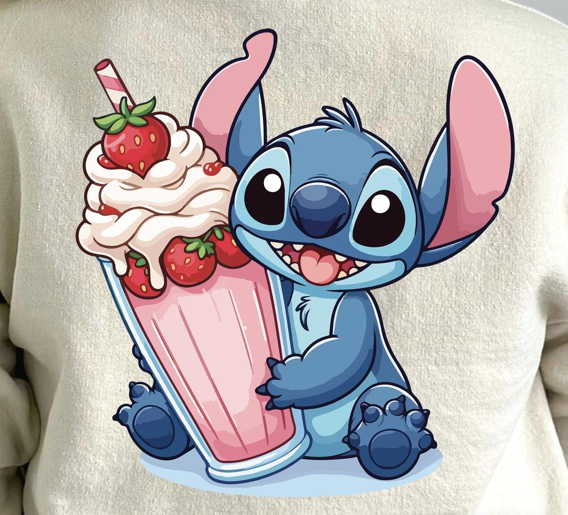 Cute Stitch Clipart, Stitch With Milkshake, Stitch With Shake Png ...