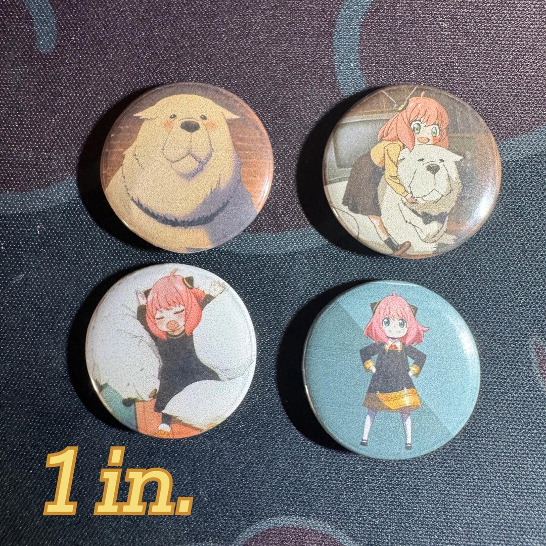 Spyxfamily Inspired 1in Pinback Button(s)- Anya, Bond, Loid Forger, Yor ...