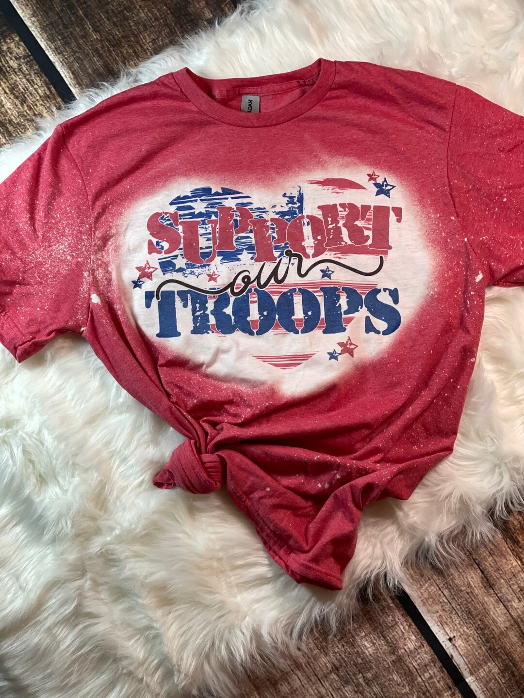 Support Our Troops Bleached Shirt, Military Shirt, Support Our Troops ...