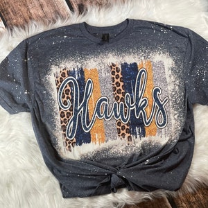 Hawks Bleached Shirt, Hawks Shirt, Hawks Spirit Wear, Decatur Central ...