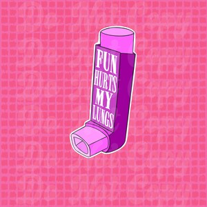 Fun Hurts My Lungs Inhaler Sticker - Etsy