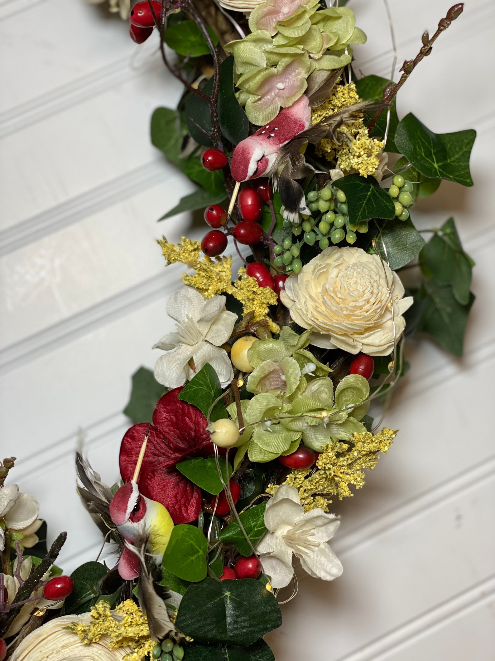 Hummingbird Floral Wreath 19 - Etsy