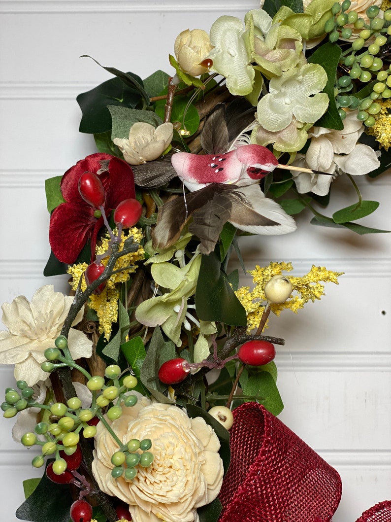 Hummingbird Floral Wreath 19 - Etsy