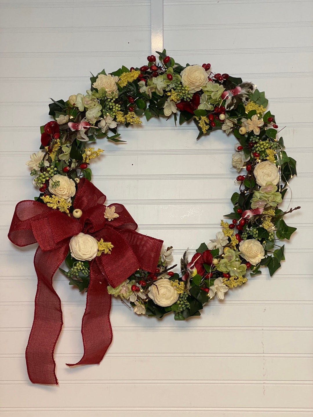 Hummingbird Floral Wreath 19 - Etsy