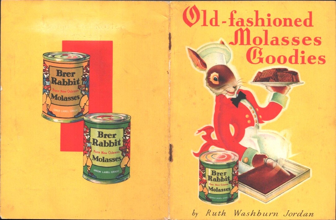 1934 BRER RABBIT MOLASSES Vintage Advertising Cookbook Old-fashioned ...