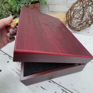 Personalized Engraved Wood Keepsake Box | Custom Christian Gift | First ...