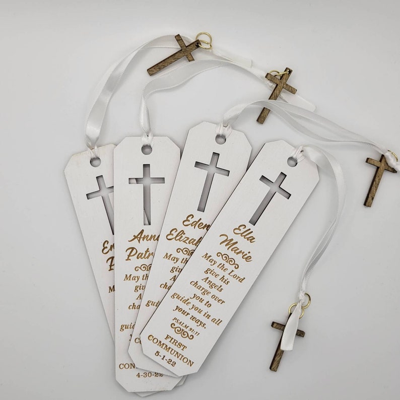 Personalized Engraved Wood Bookmark, Personalized Christian Gift, First ...