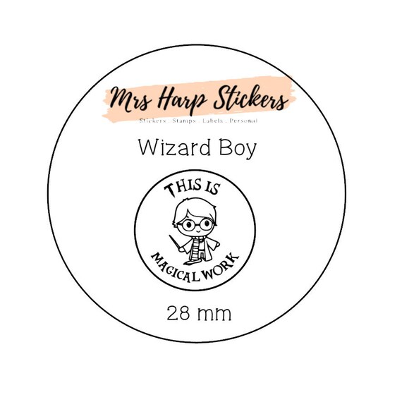 Merit Stamp 28mm- Wizard* Great for the classroom! Paper Stamps etna.com.pe