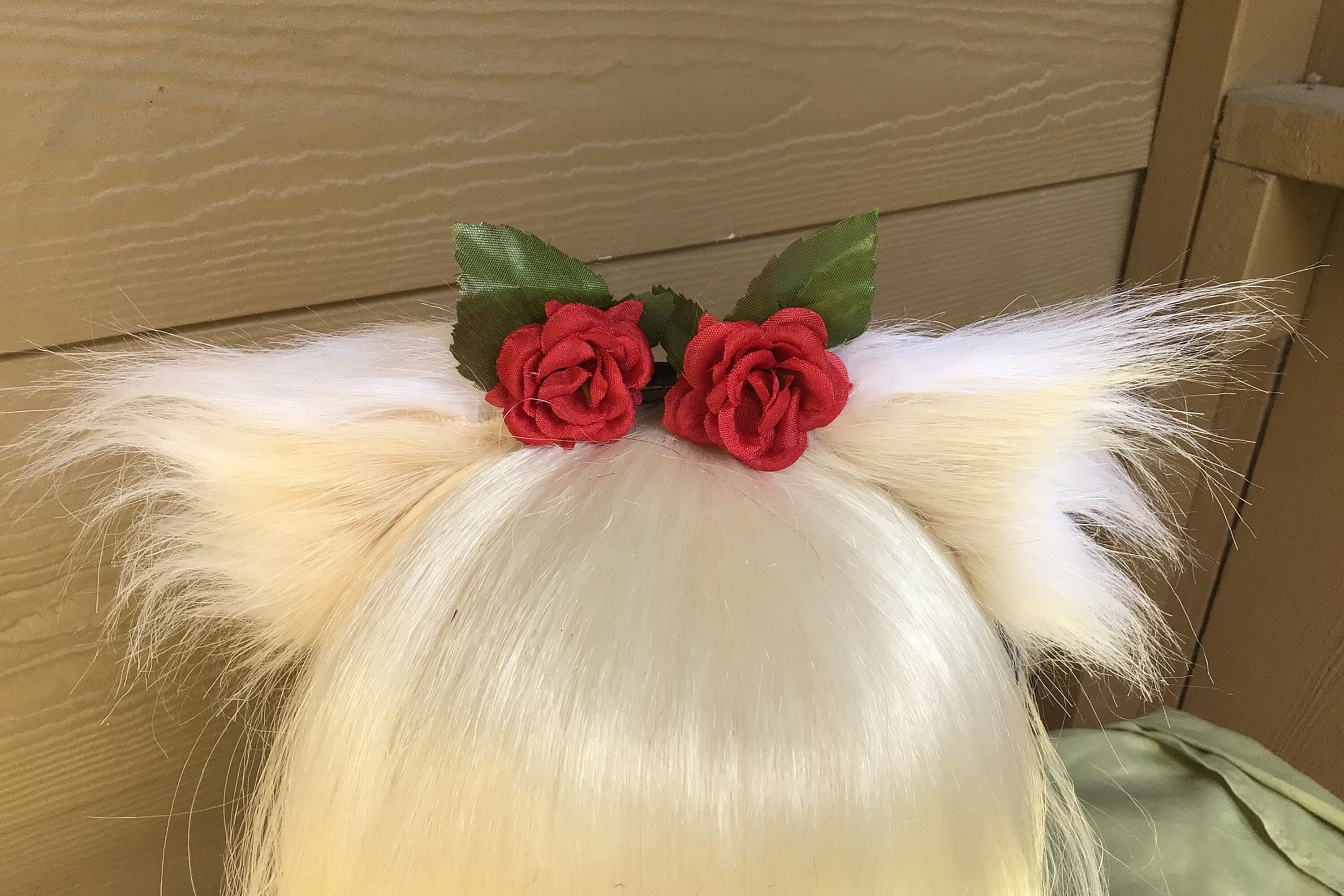 White Cat Ears With Roses - Etsy