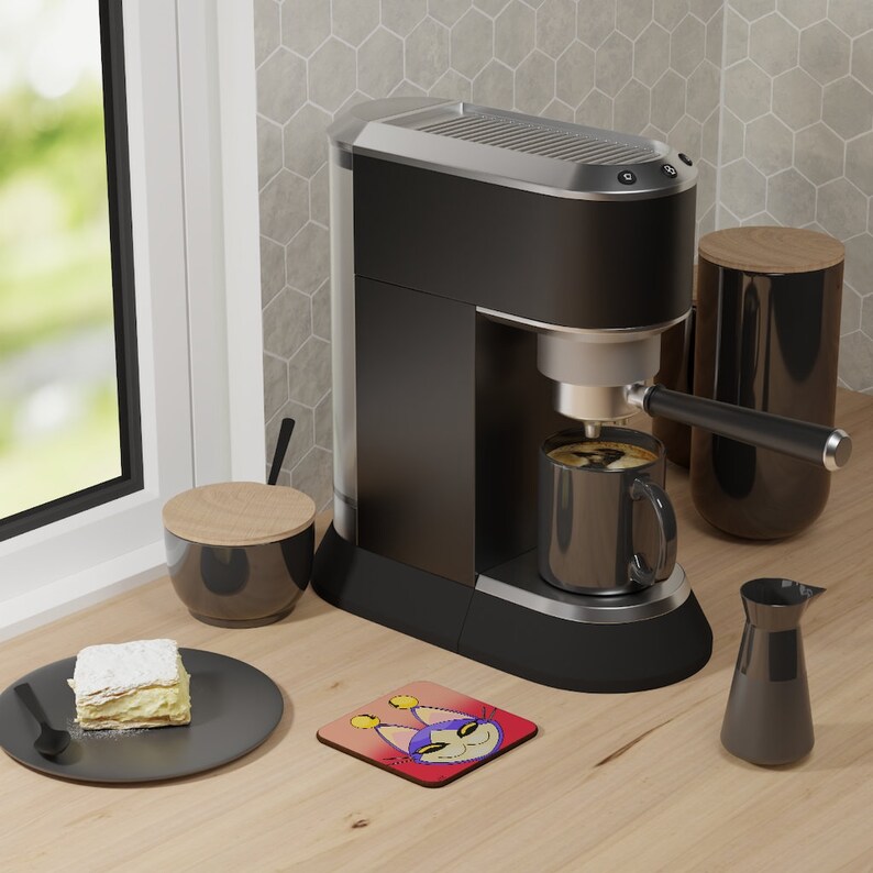 KH Necho Cat Hardboard Back Coaster SINGLE - Etsy