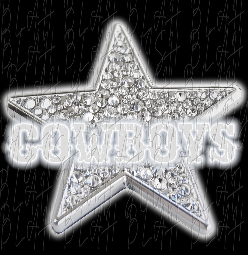 BLING COWBOYS STAR Png Dtf, Dtg, Sublimation, Print Ready - Etsy
