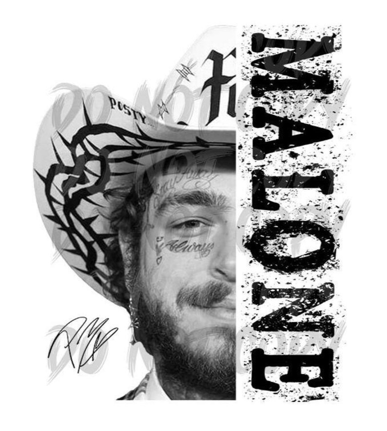 POSTY Malone Post Png Dtf Dtg Canvas Sublimation - Etsy