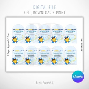 Conquackulations Duck Tag Template - Editable & Custom Printable Labels ...