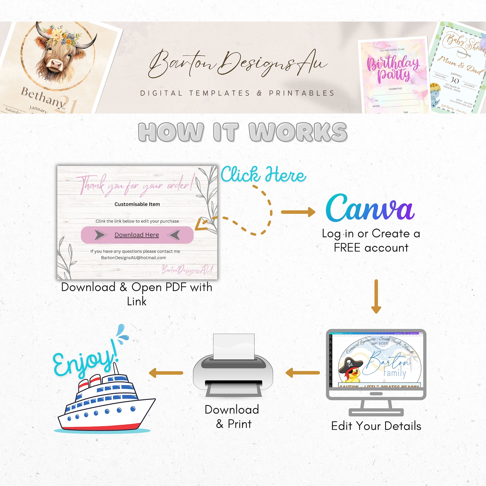 Editable Cruising Duck Tag | Graduation Conquackulations | Customizable ...