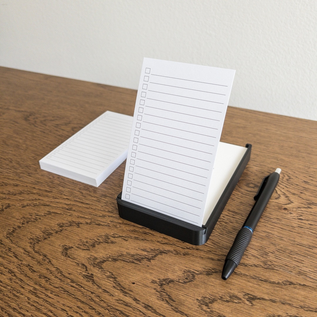 3D Printed Analog Note Pad Index Card Holder and Separator, 3x5 Starter ...