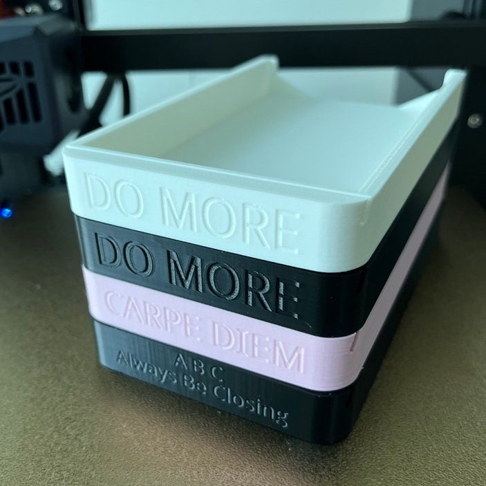 Analog 3D Printed Note Pad Index Cards Holder Motivational - Etsy