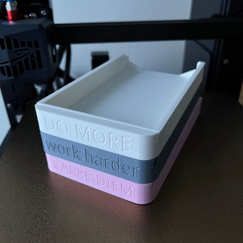 Analog 3D Printed Note Pad Index Cards Holder Motivational Phrase 3x5 ...