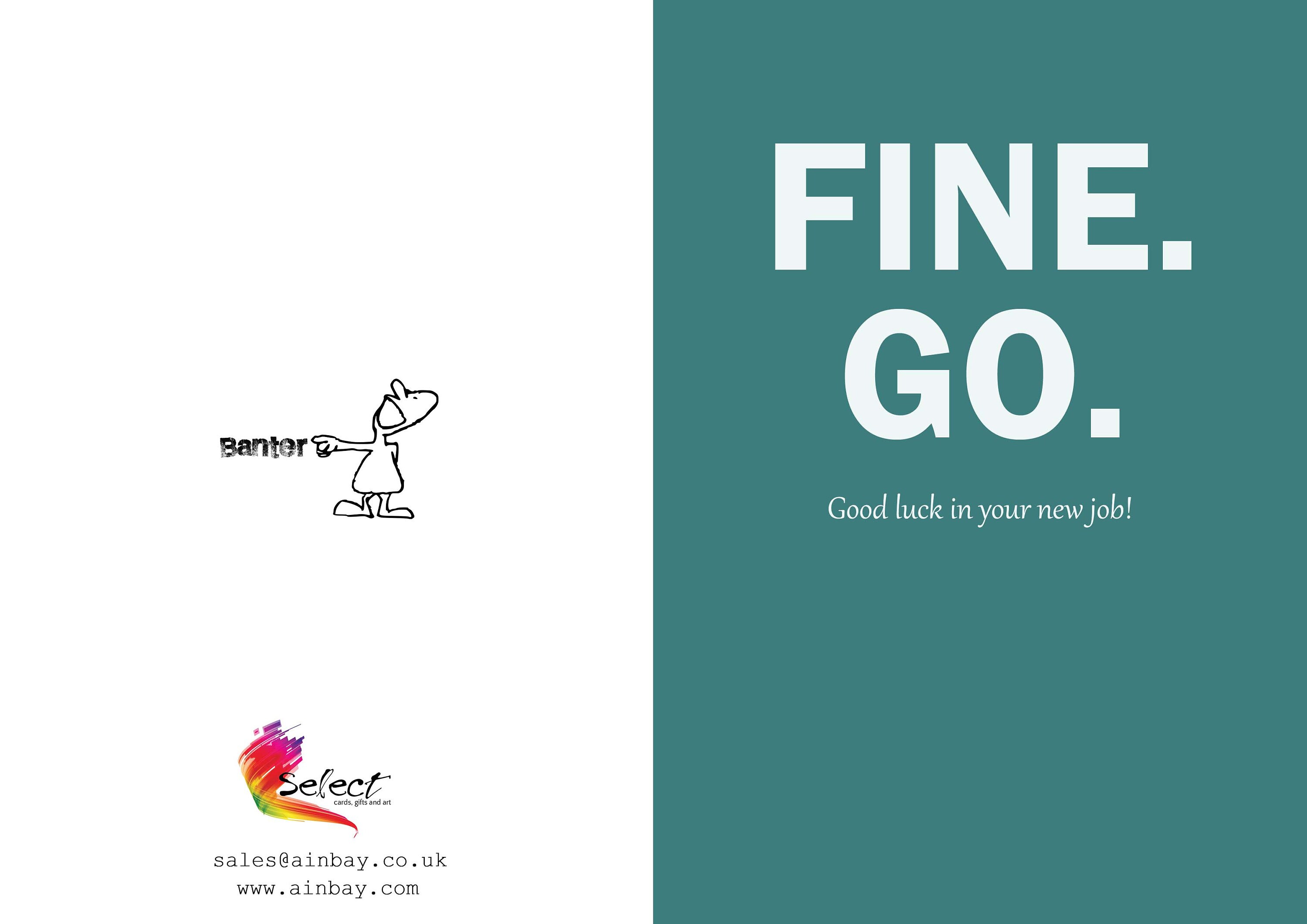 Fine Go Good Luck in Your New Job Greeting Card - Etsy UK