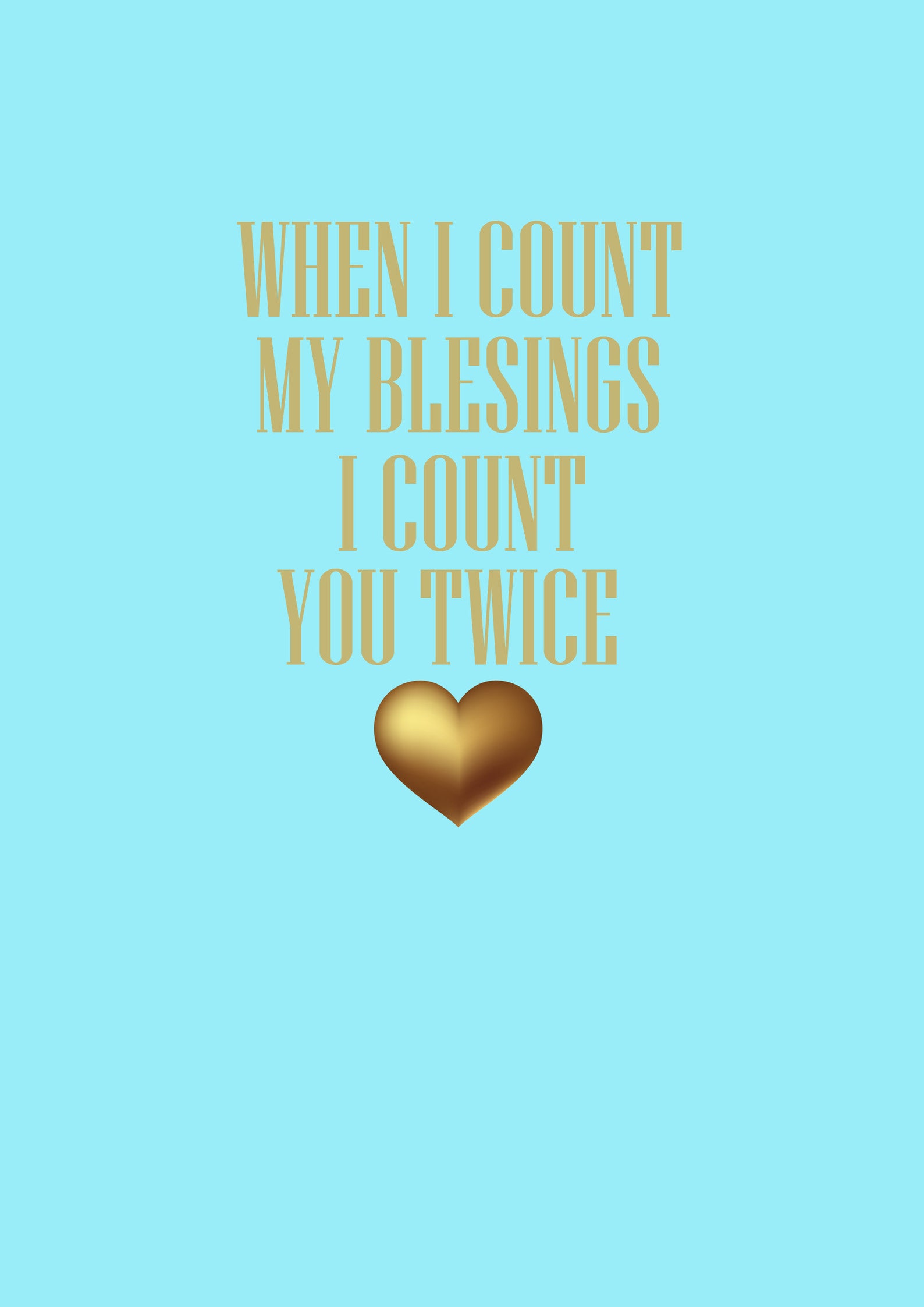 Count You Twice Greeting Card: A5 Card With Craft Envelope - Etsy
