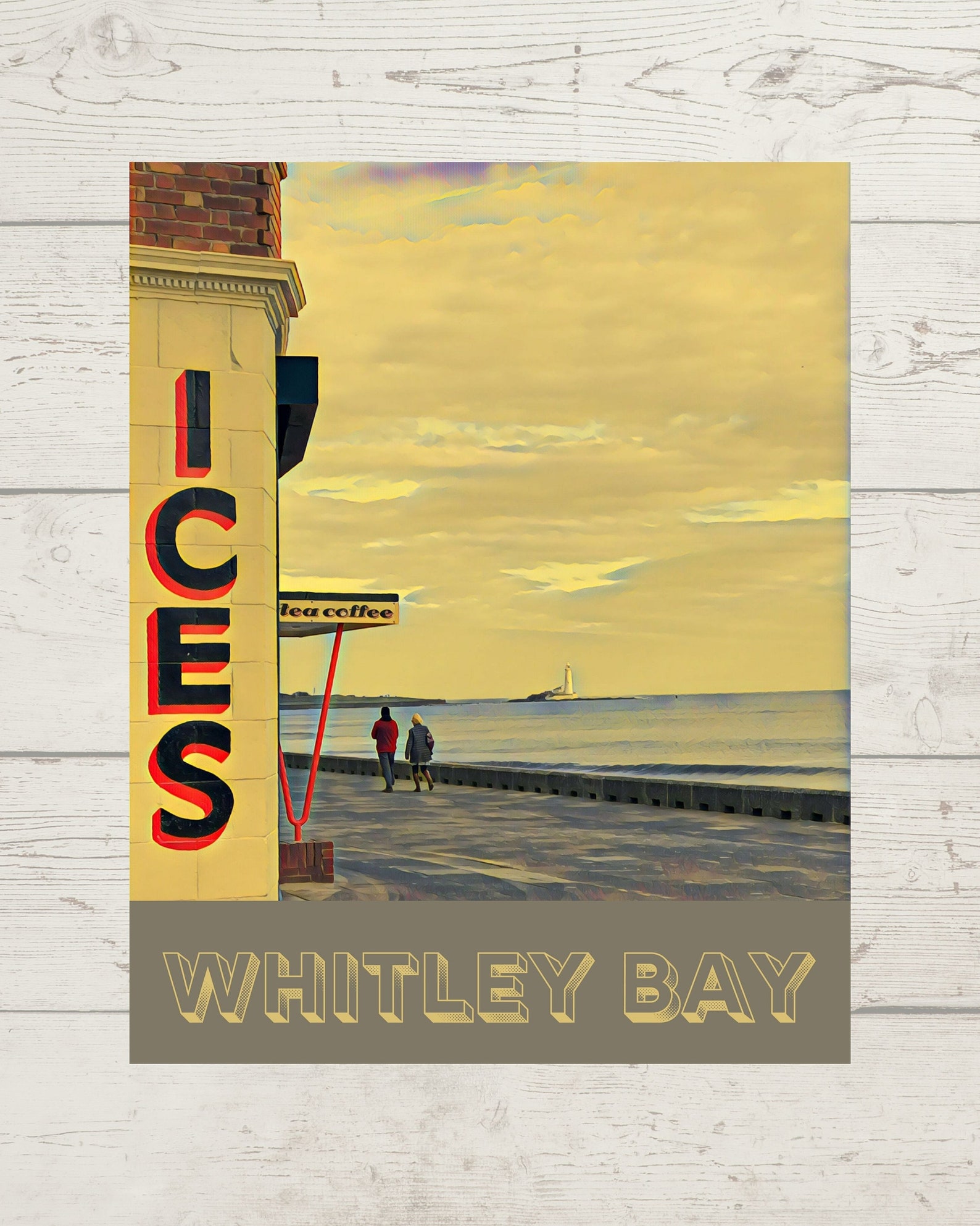 Rendezvous Café Whitley Bay Poster Style Art Print - Etsy.de
