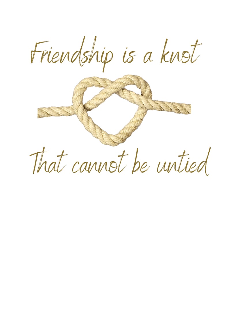 Friendship is A Knot That Cannot Be Untied Greeting Card - Etsy