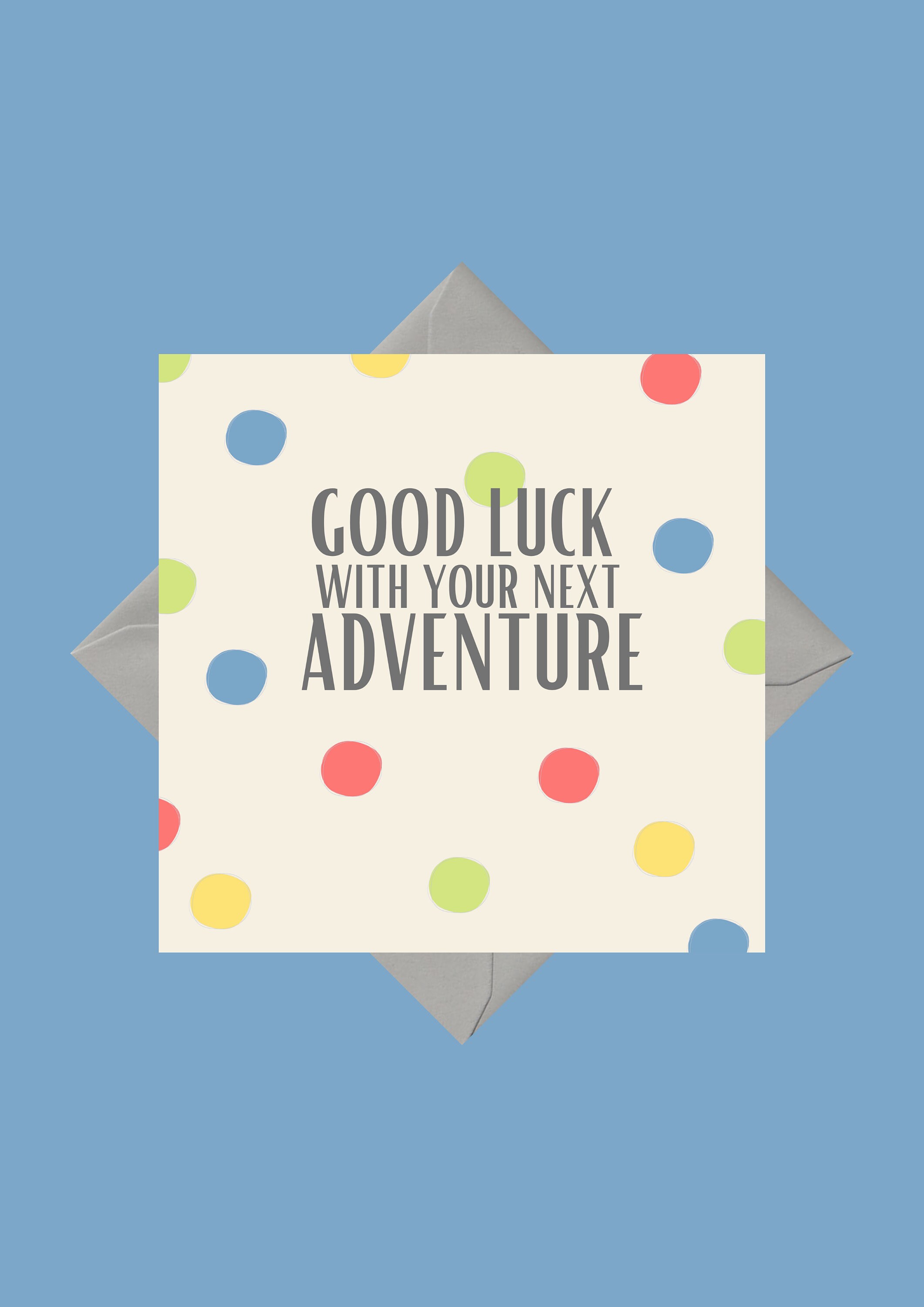 Good Luck With Your New Adventure Sentimental Leaving Square Greeting ...