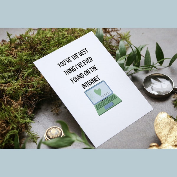 You Are the Best Thing I Found on the Internet Card - Etsy