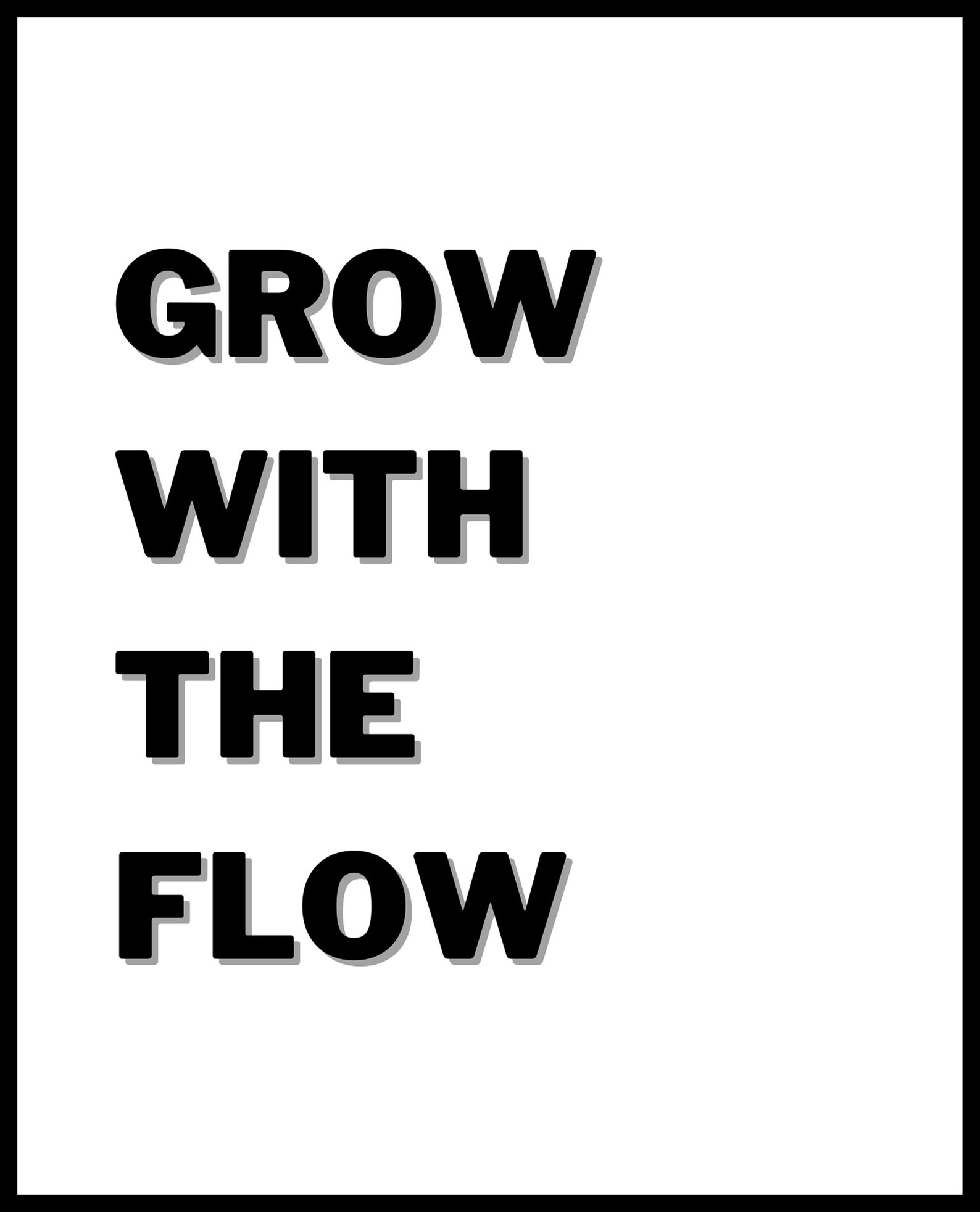 Grow With the Flow Word Art Print - Etsy