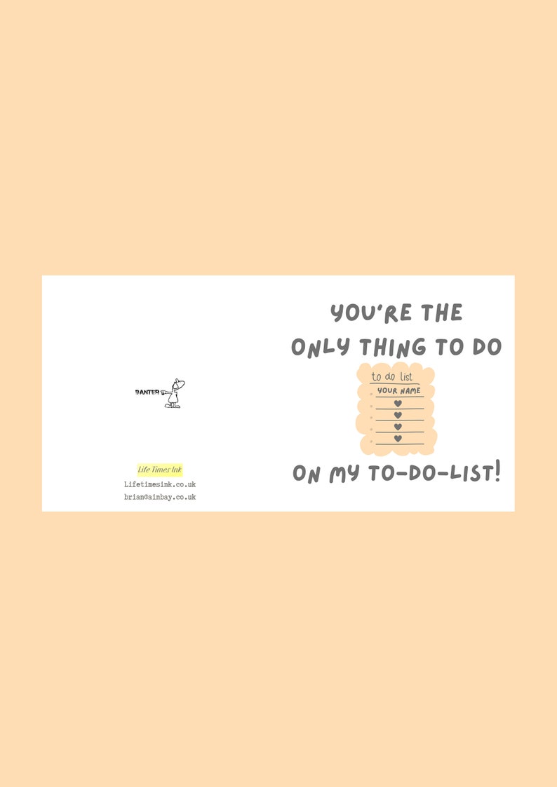 Personalized Funny Rude Greeting Card: To-do List Design - Etsy Canada