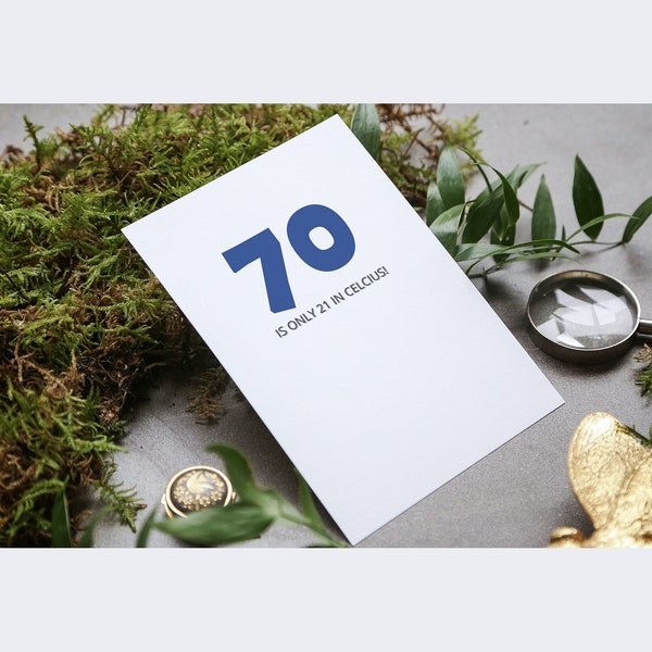 70 is Only 21 Celsius - Etsy