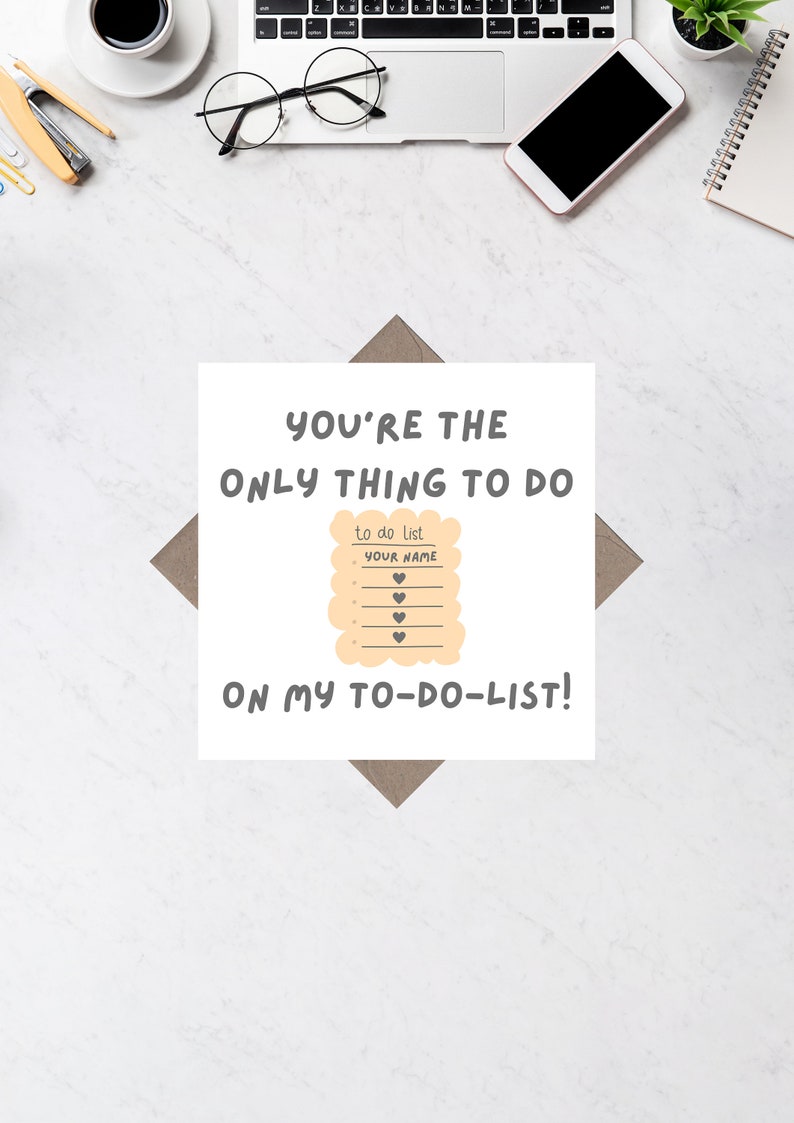 Personalized Funny Rude Greeting Card: To-do List Design - Etsy Canada