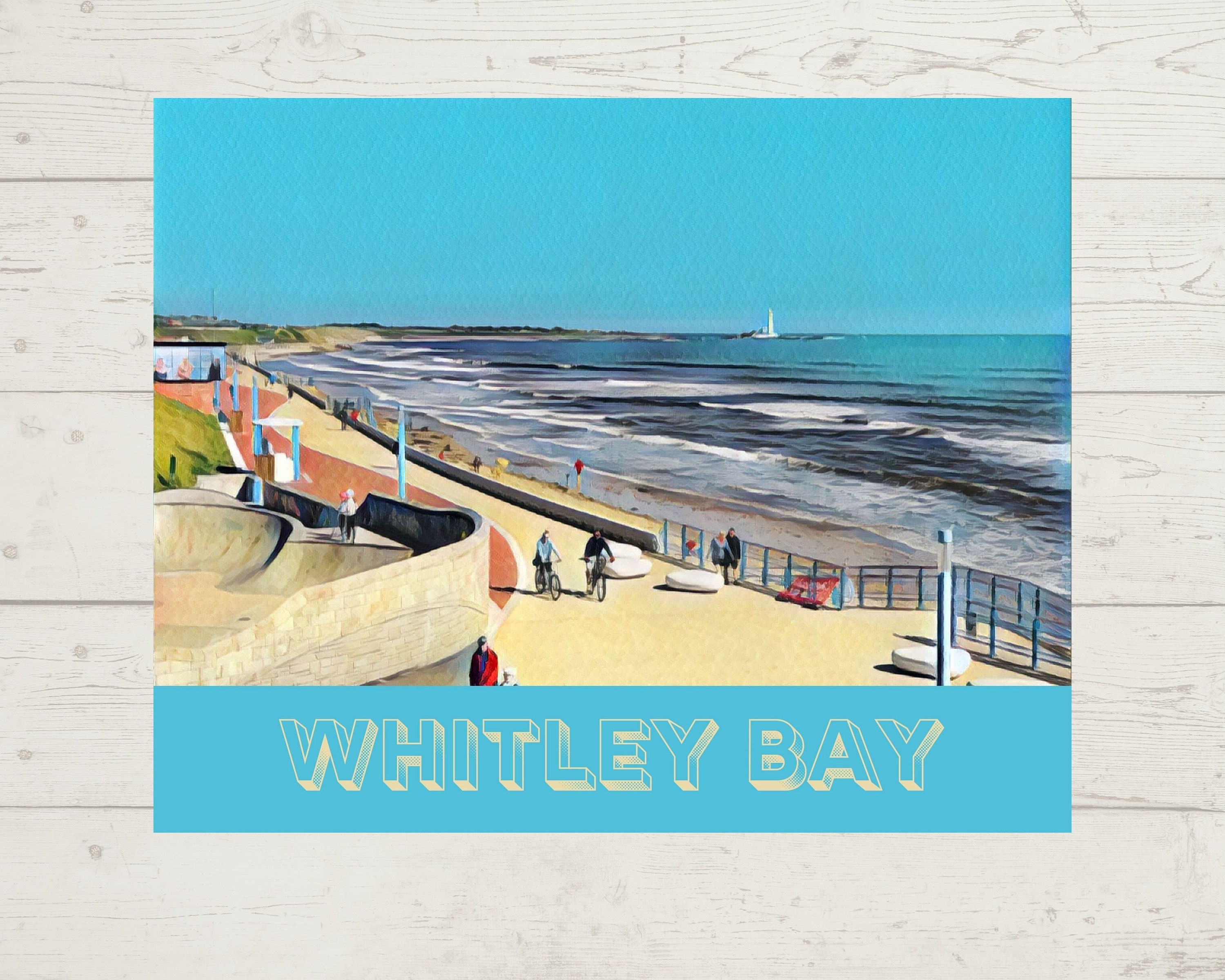 The Prom Whitley Bay Poster Style Art Print - Etsy UK