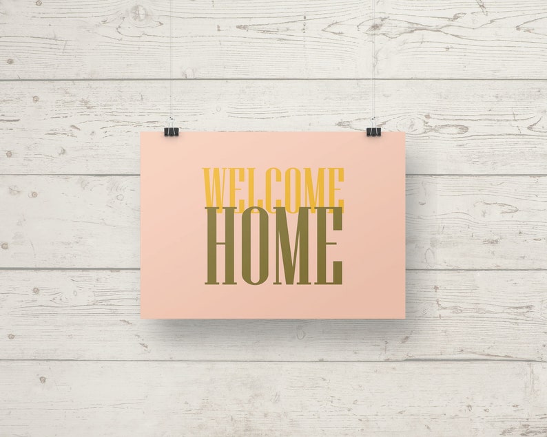 Welcome Home Word Art Print - Etsy