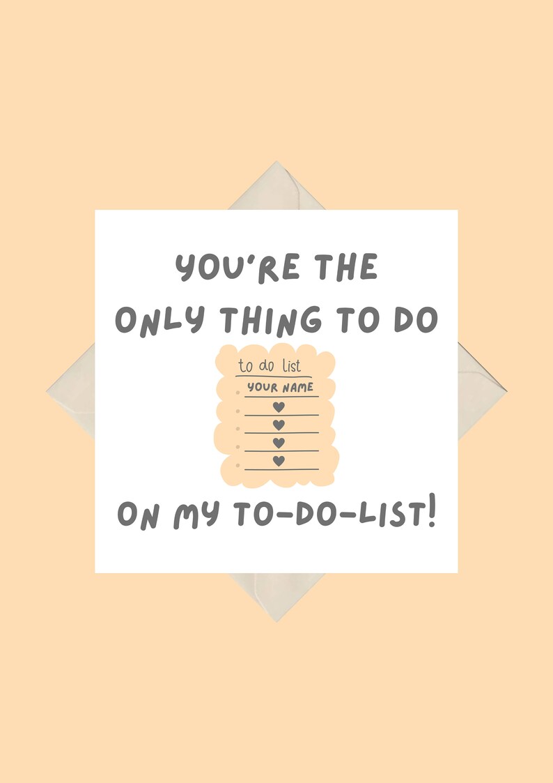 Personalized Funny Rude Greeting Card: To-do List Design - Etsy Canada