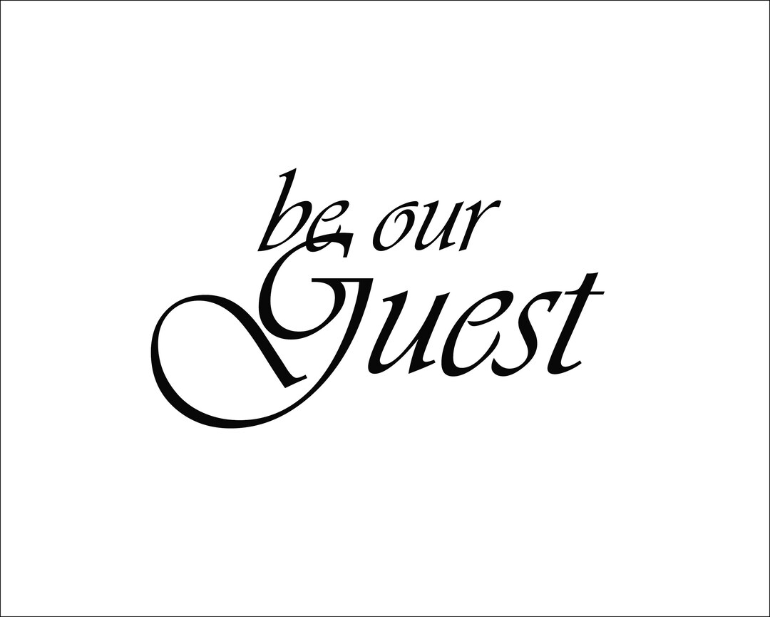 Be Our Guest Word Art Print - Etsy