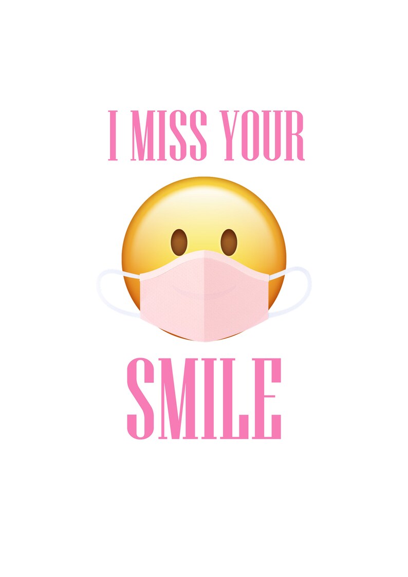 I Miss Your Smile Greeting Card - Etsy