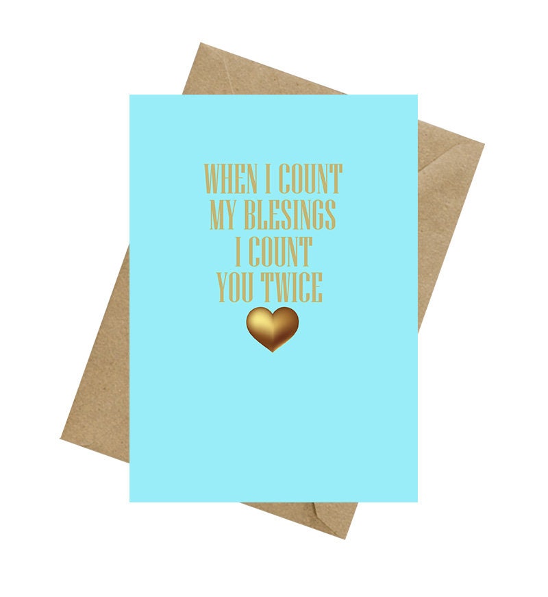 Count You Twice Greeting Card: A5 Card With Craft Envelope - Etsy