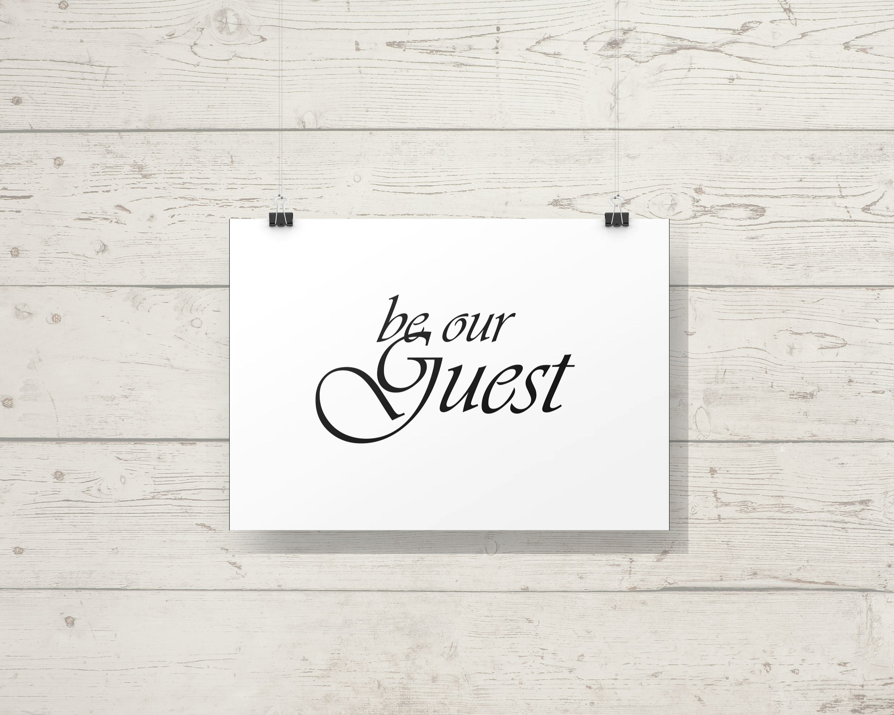 Be Our Guest Word Art Print - Etsy
