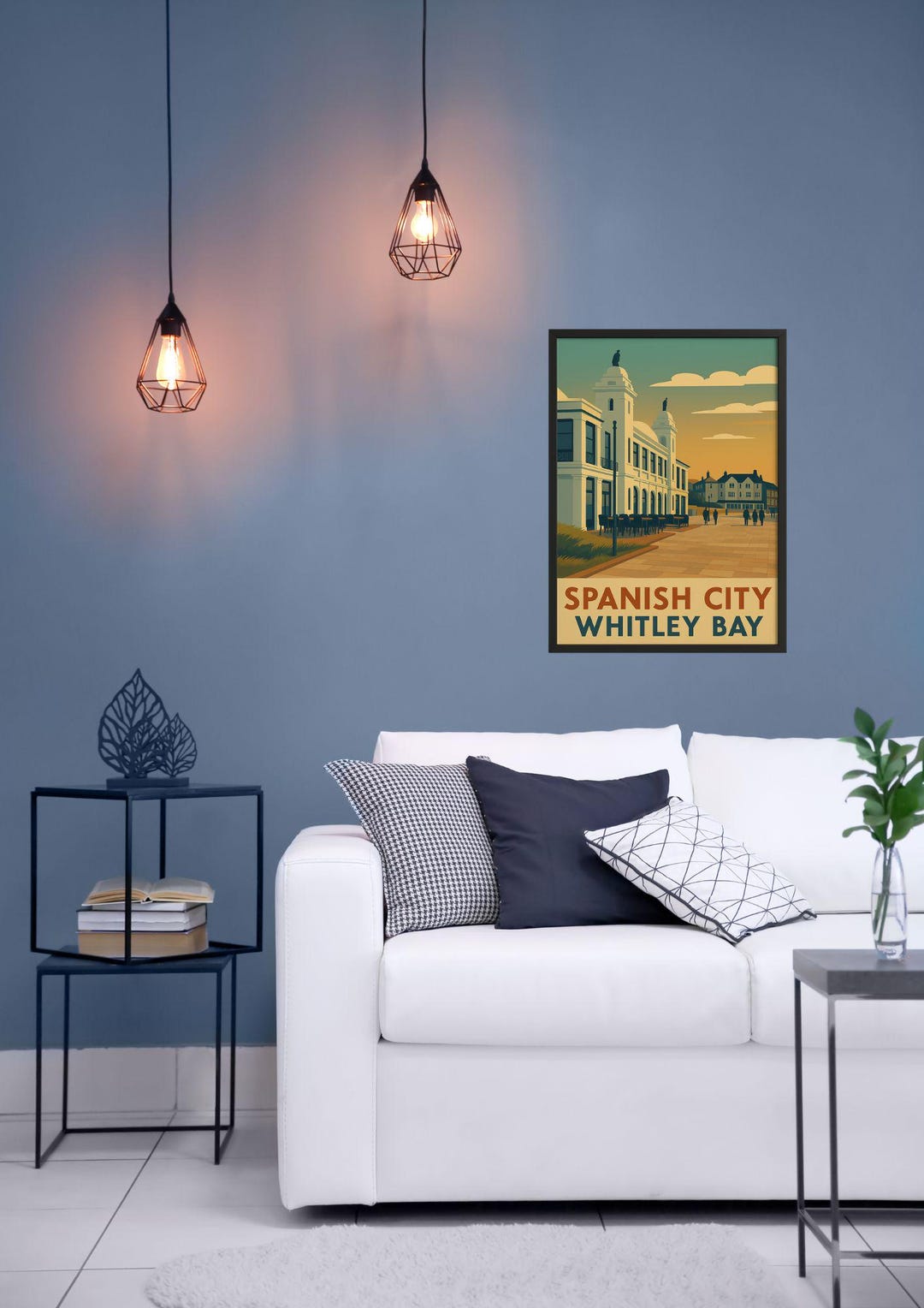 The Spanish City North Tyneside Art Deco Travel Poster Style Art Print ...
