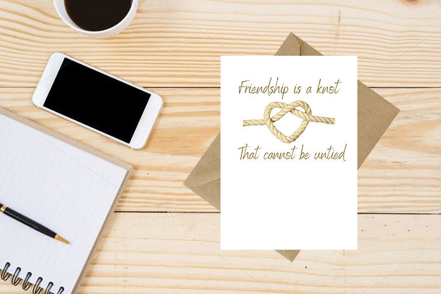 Friendship is A Knot That Cannot Be Untied Greeting Card - Etsy