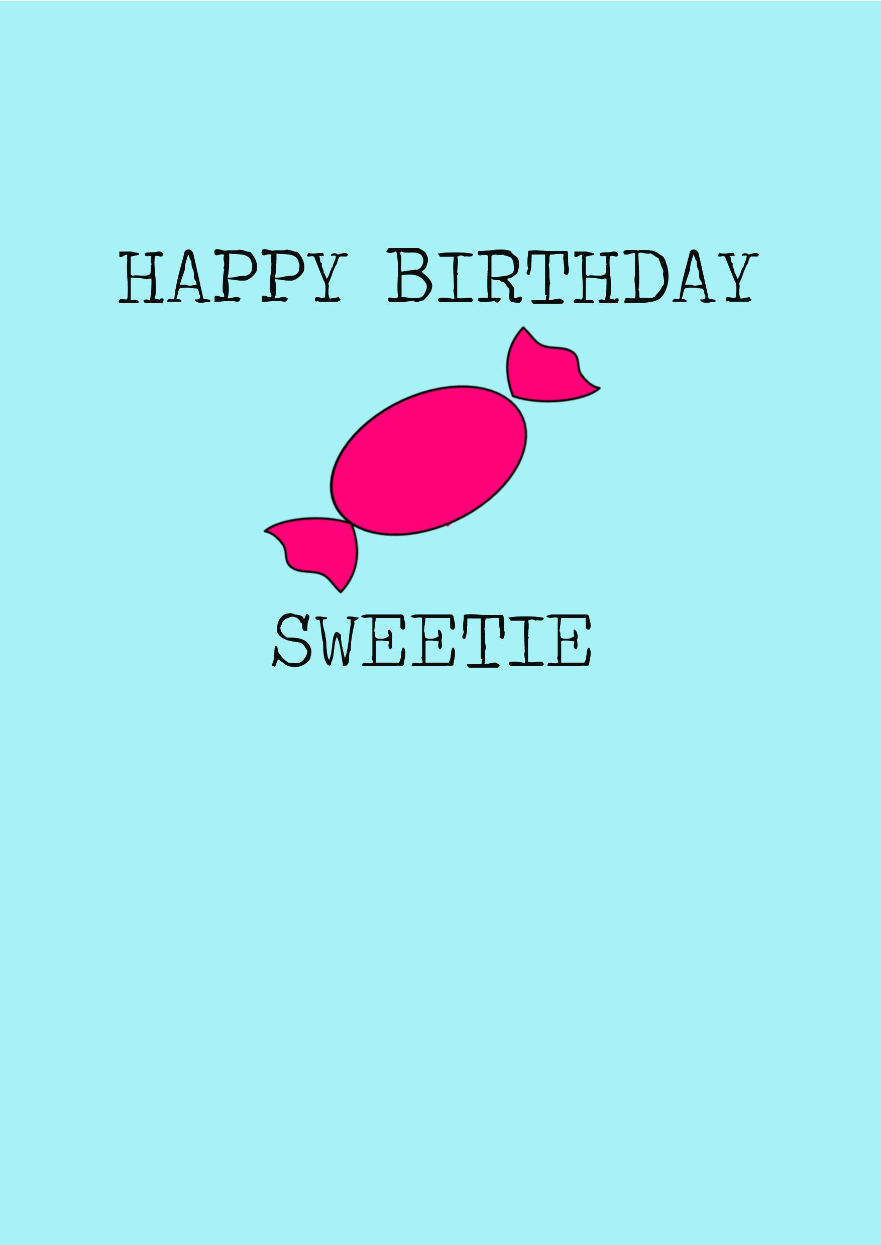 Happy Birthday Sweetie Greeting Card - Etsy