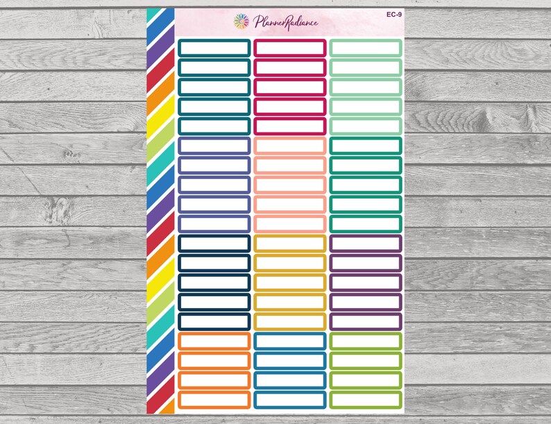 EC-9 // EC COLOR Labels Basic Label Planner Stickers - Etsy