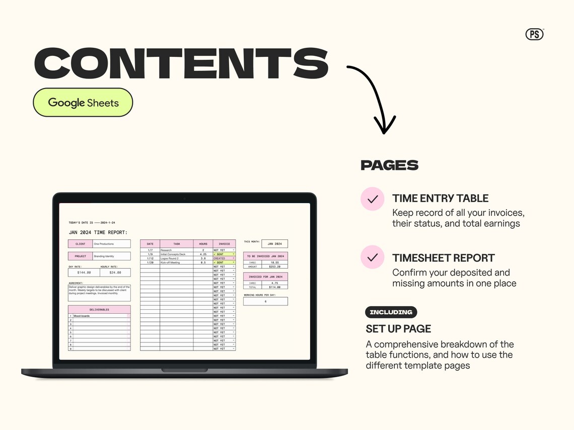Basic Time Keeper for Google Sheets | Timesheet Template for ...
