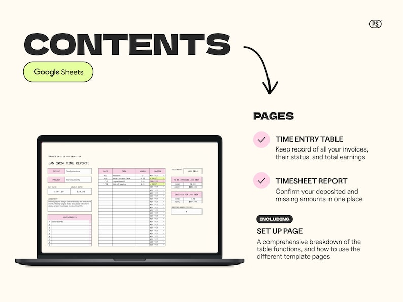 Basic Time Keeper for Google Sheets | Timesheet Template for ...